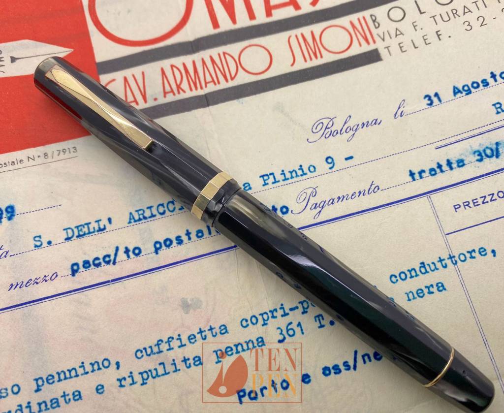 OMAS EXTRA 556/F gray pearl facetted celluloid - superb writer | Tenpen ...