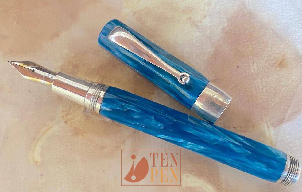 MONTEGRAPPA SYMPHONY BLUE FACETTED CELLULOID | Tenpen - By Letizia Iacopini