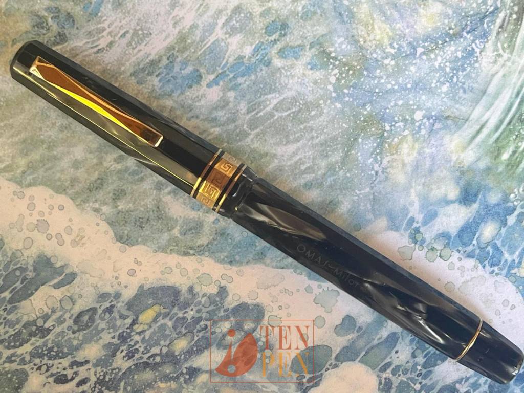 OMAS MILORD FGRAY FACETTED CELLULOID - F NIB - VERY FLEXIBLE | Tenpen ...