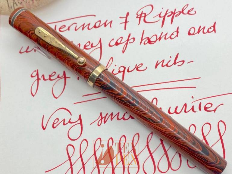 WATERMAN 7 RIPPLE- GREY CAP BAND AND NIB | Tenpen - By Letizia Iacopini