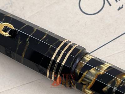 OMAS EXTRA LUCENS BLACK AND GOLD TRANSPARENT CELLULOID - NOS | Tenpen ...